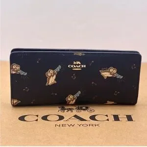 Coach | Bags | Coach Black Wallet With Owl Design | Poshmark